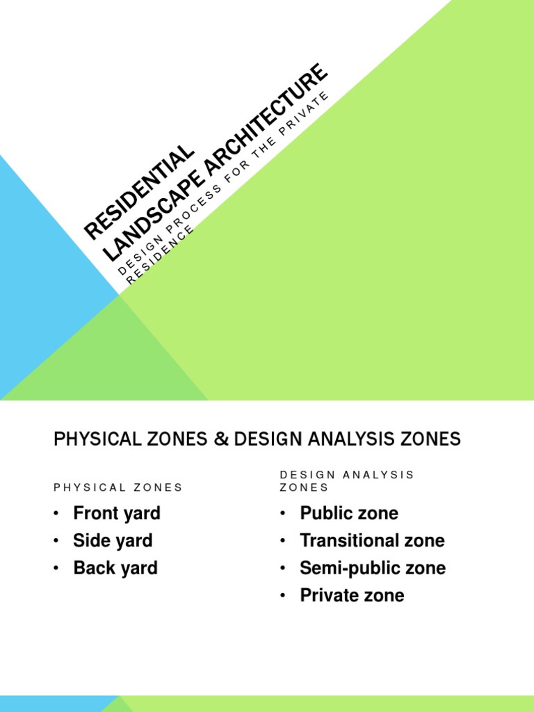 Residential Landscape Design Process For The Private Residence | PDF ...