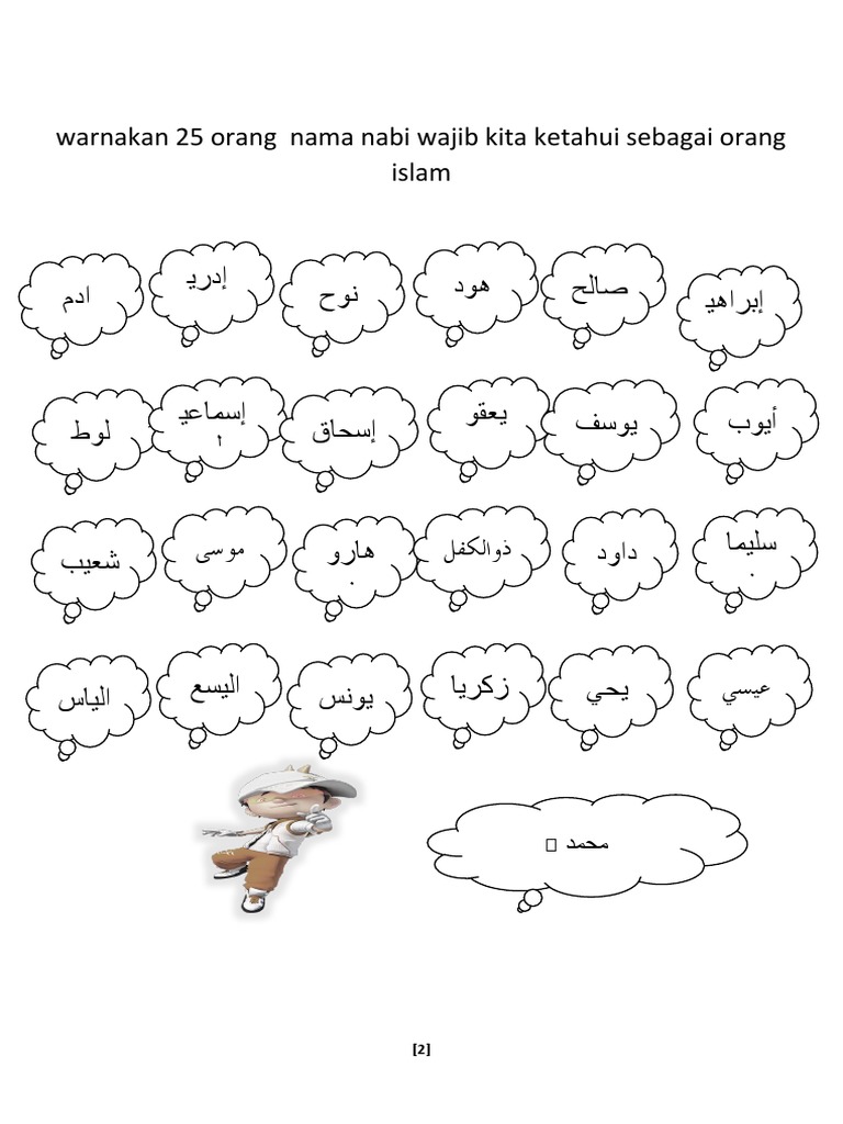 Warnakan 25 Orang Nama Nabi Wajib Kita Ketahui Sebagai Orang Islam | PDF