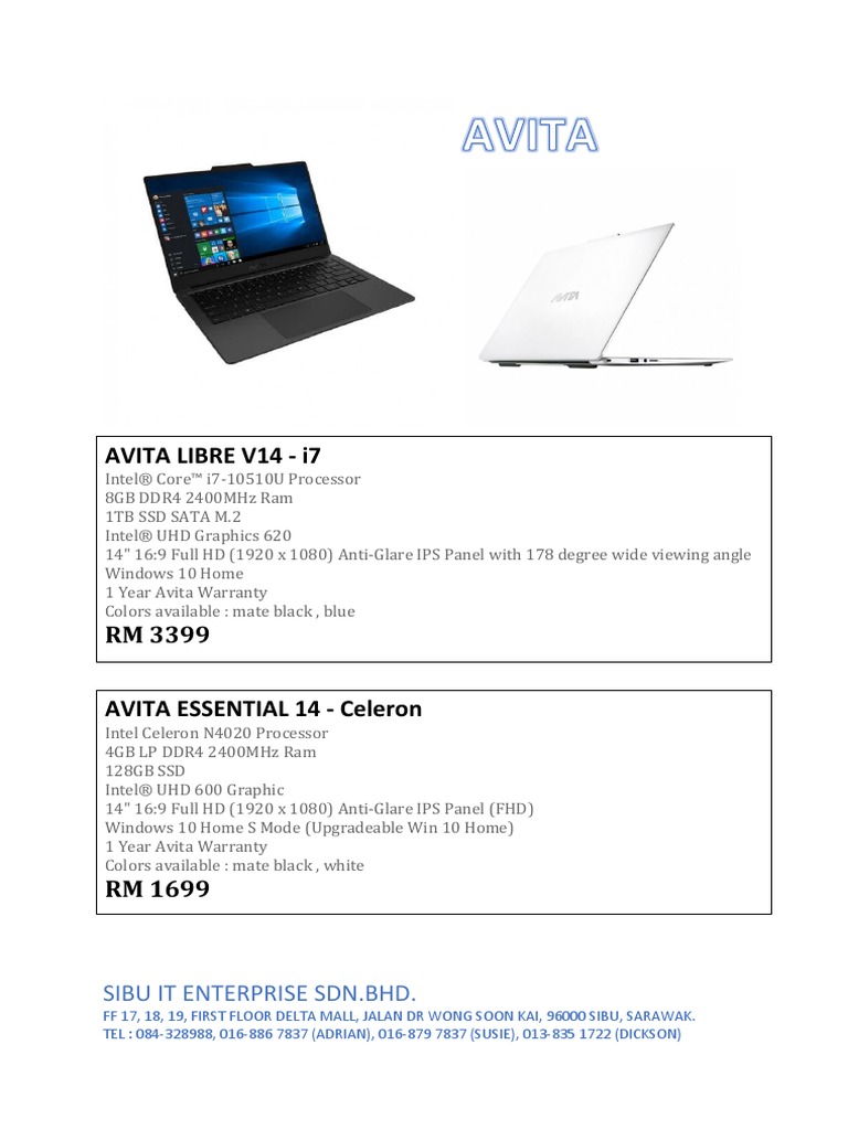 Avita Specs & Pricing 31-10-2021 | PDF