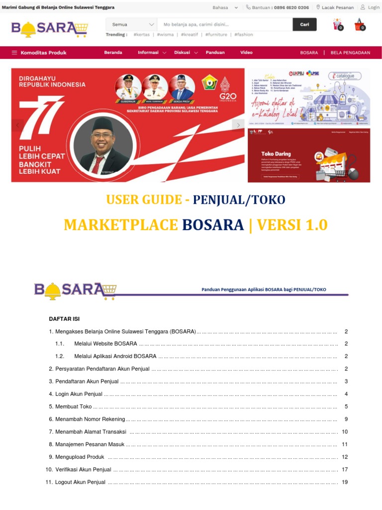 Panduan Penjual Bosara 2022 | PDF