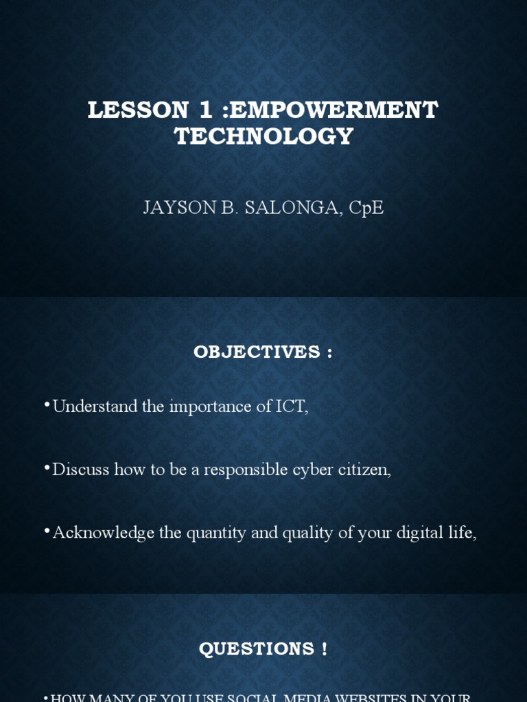 Empowerment Technology | PDF | Smartphone | Android (Operating System)
