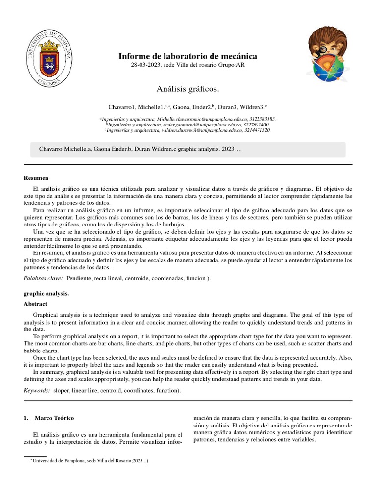 Informe 2 de Lab | PDF | Ecuaciones | Pendiente