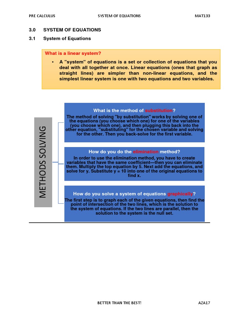 System Equations Pdf Equations System Of Linear Equations