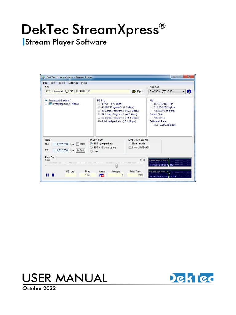 DTC-300 StreamXpress Manual | PDF | Ip Address | Multicast