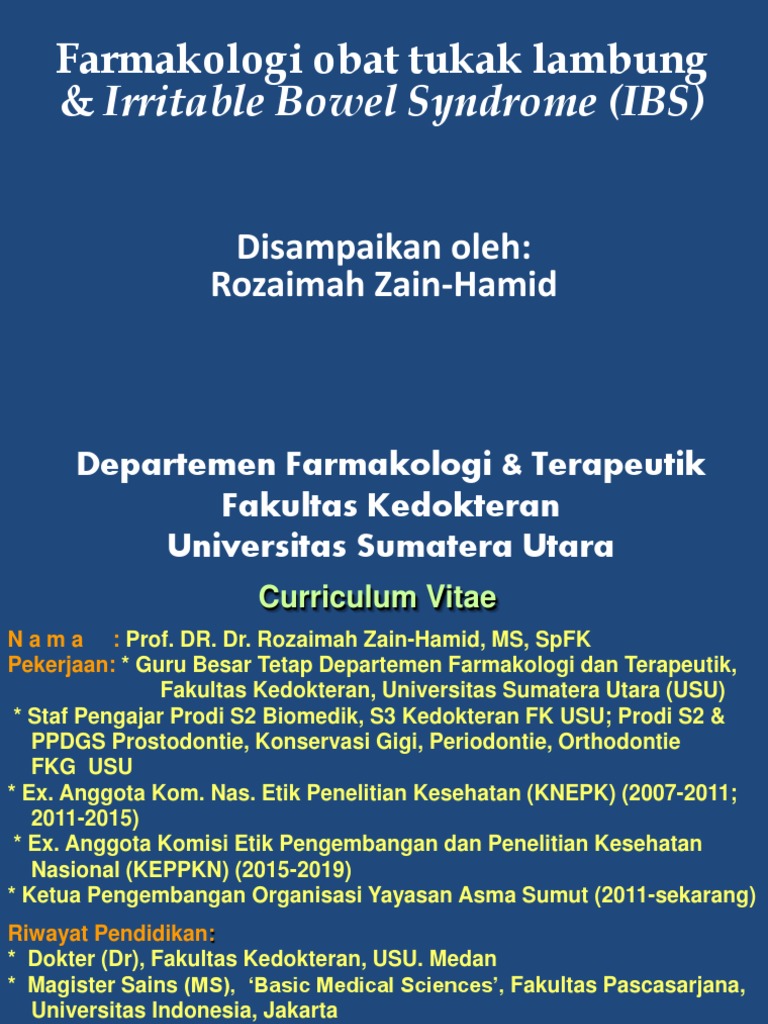 Farmakologi Obat Tukak Lambung & Irritable Bowel Syndrome (IBS) | PDF