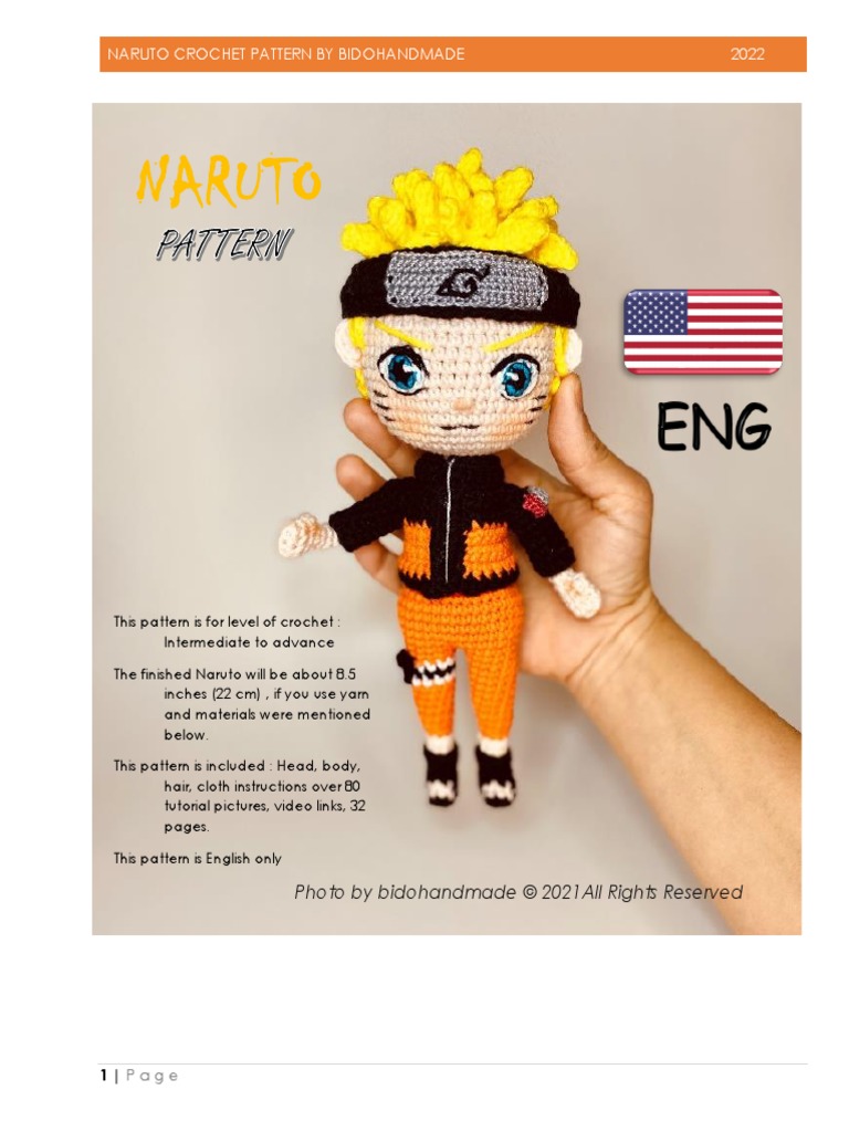 Naruto Crochet Pattern by Bidohandmade 2022 | Download Free PDF ...