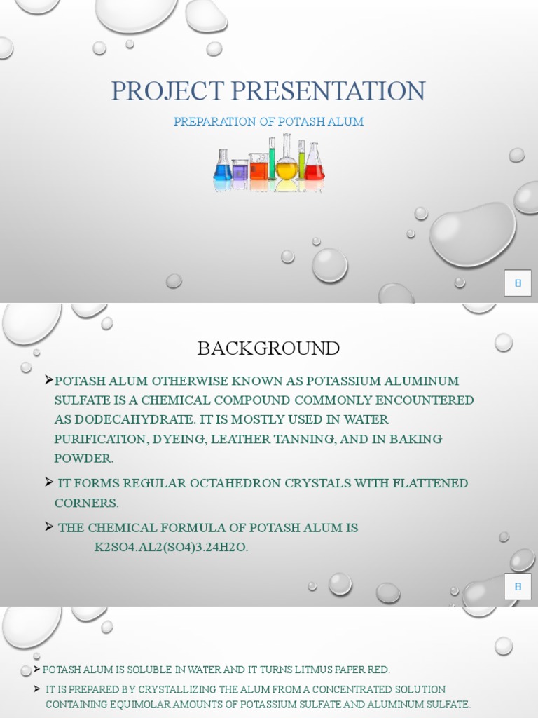 Project Presentation Potash Alum | PDF | Aluminium | Sulfate