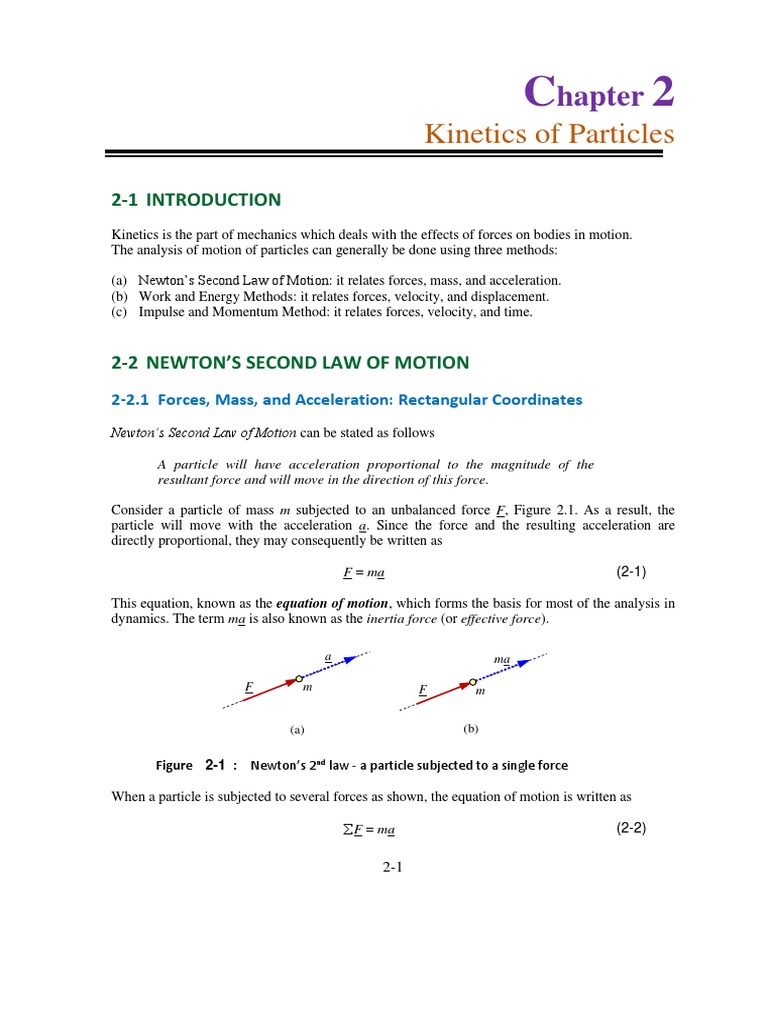 MEC420 Mybook Ch2 KineticsParticles STDV | PDF | Force | Newton's Laws Of Motion