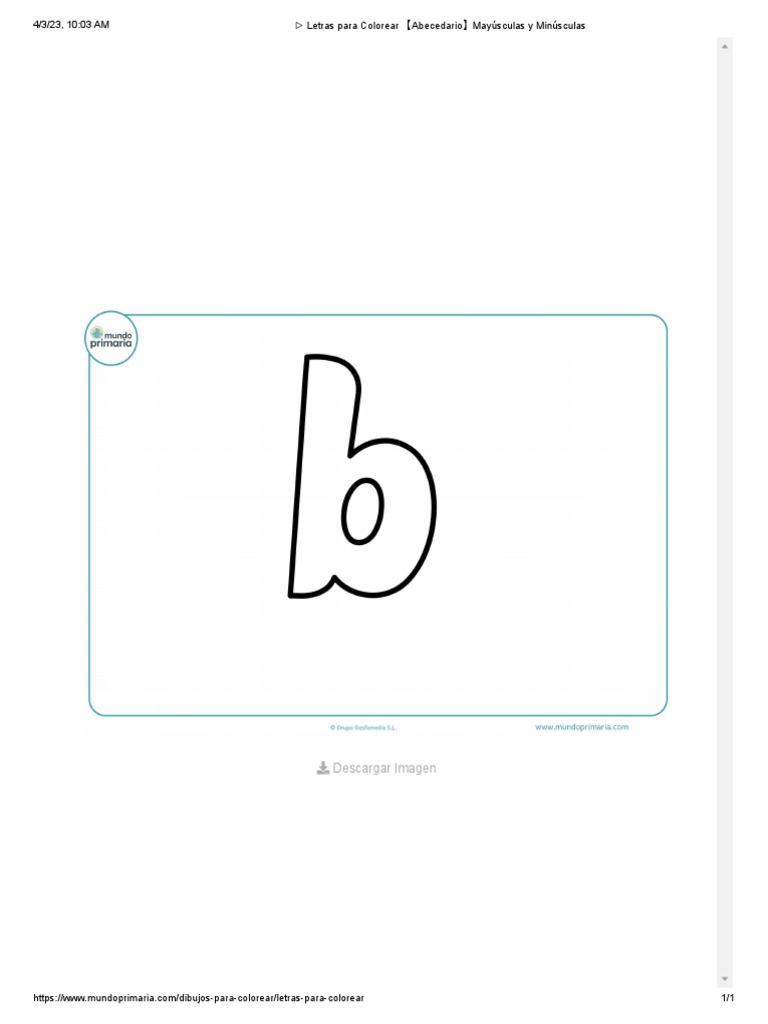 Letras para Colorear 【Abecedario】Mayúsculas y Minúsculas | PDF