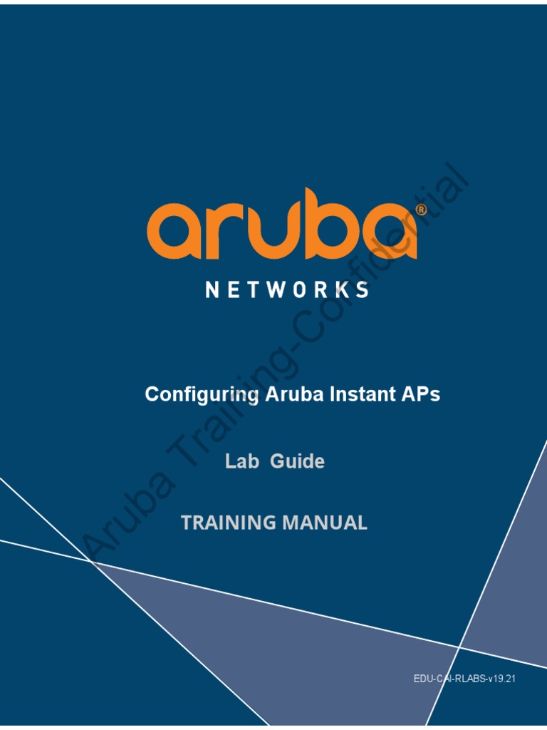 Configuring Aruba Instant APs Lab Guide With Covers | PDF | Wireless ...