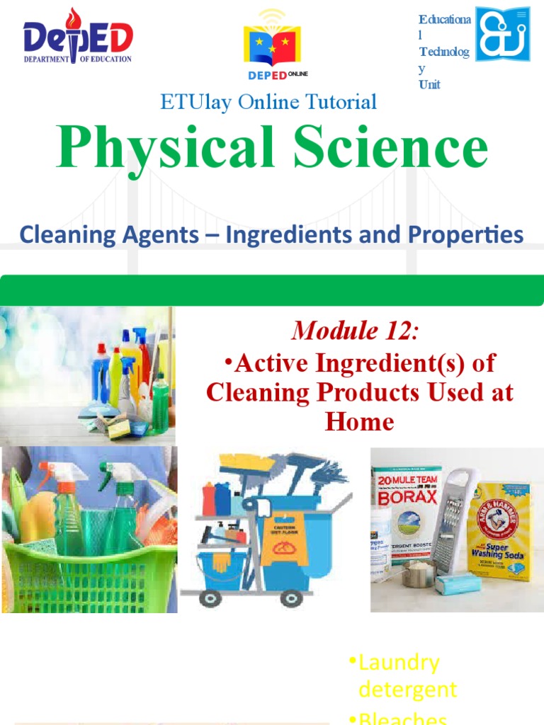 Cleaning Agents for Students | PDF | Chemistry | Chemical Substances