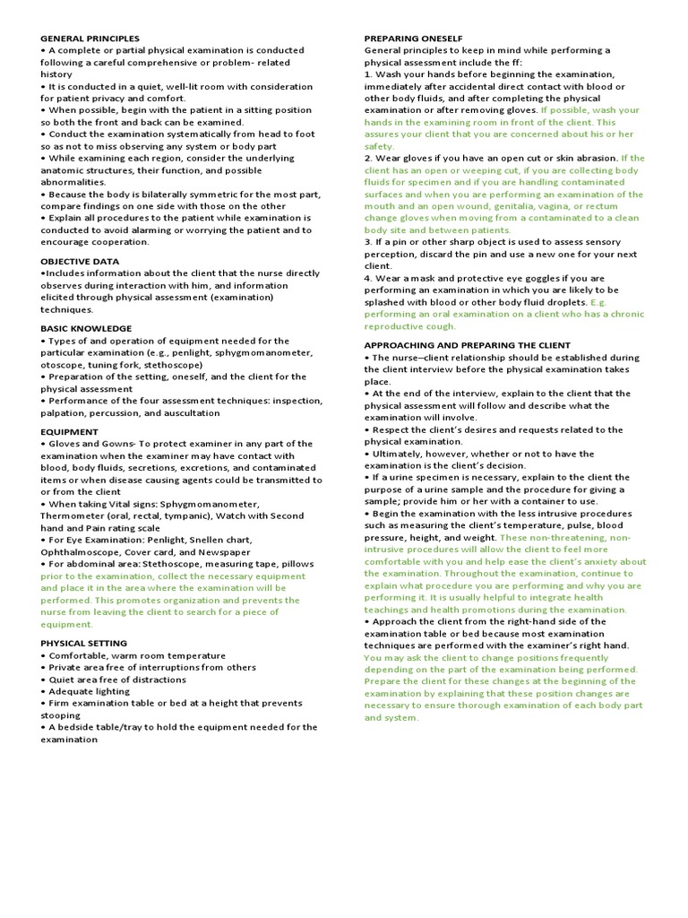 NCM 101 Lec Prelims-All-Notes | PDF