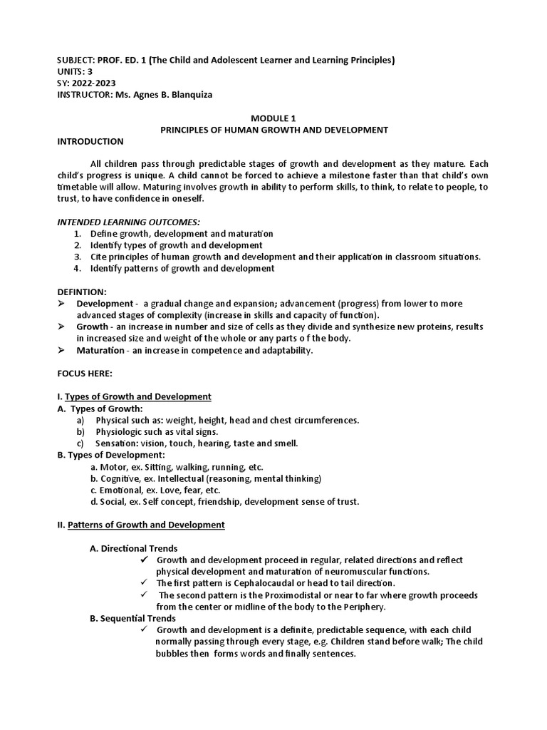 Profed 1 | PDF | Learning | Adolescence