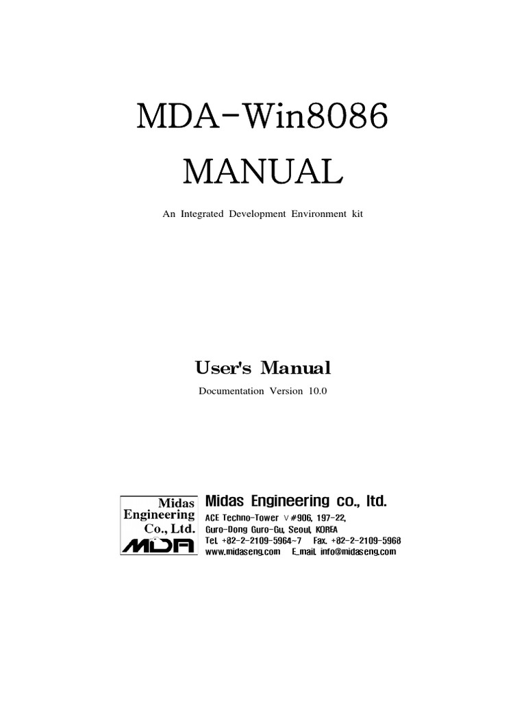 8086 Kit Manual | PDF | Menu (Computing) | Programming
