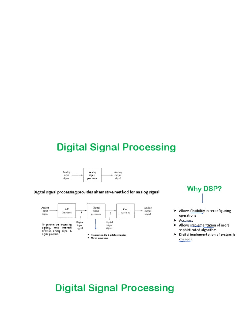 Why use DSP? Key benefits of digital signal processing | PDF | Sampling (Signal Processing ...