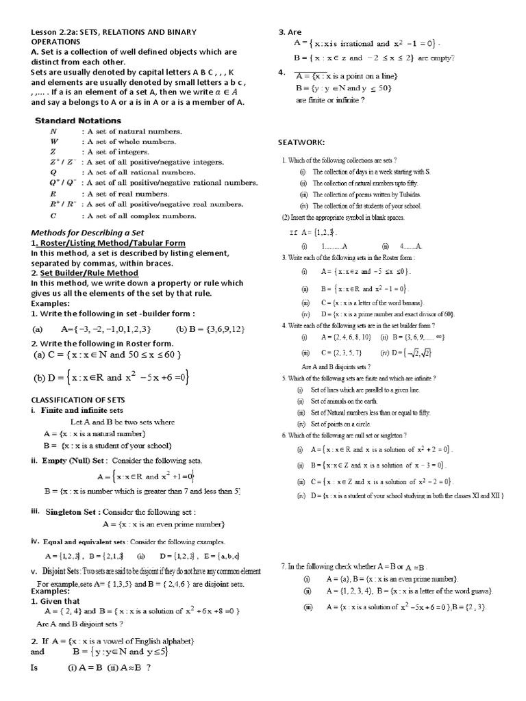 Lesson-2.2 Discrete Math | PDF Lesson-2.2 Discrete Math | PDF