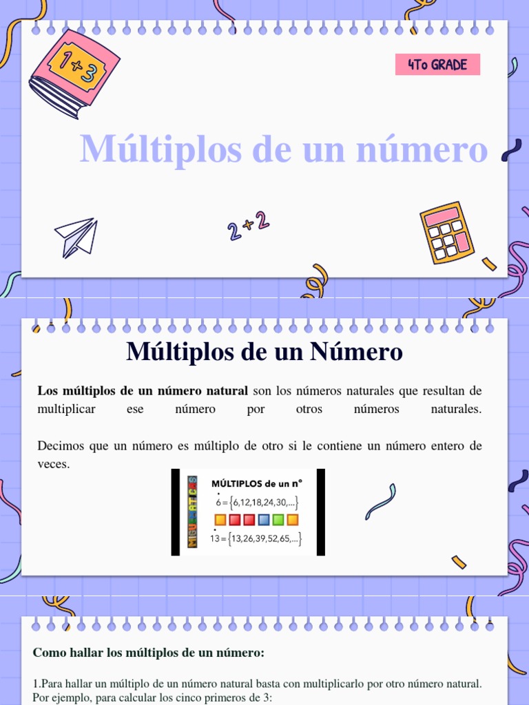 Multiplos de Un Numero | PDF | Métodos y materiales de enseñanza
