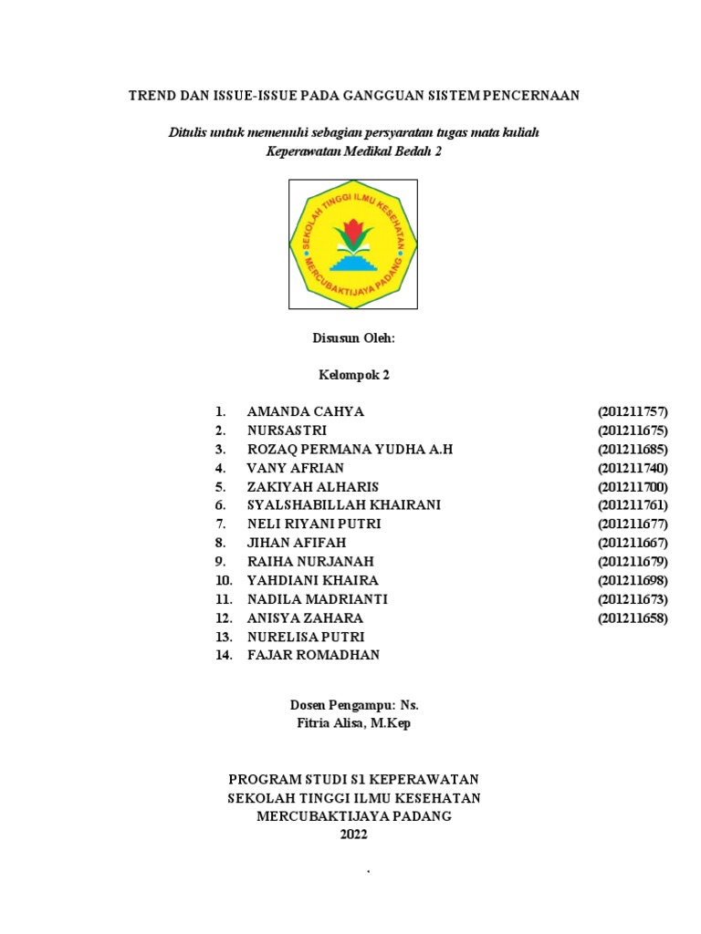 Kel 2 - Trend Dan Issue | PDF | Kesehatan Holistik