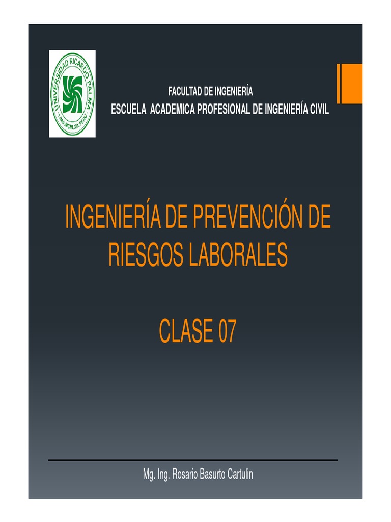 Clase 07 | PDF | Riesgo | Evaluación de riesgos