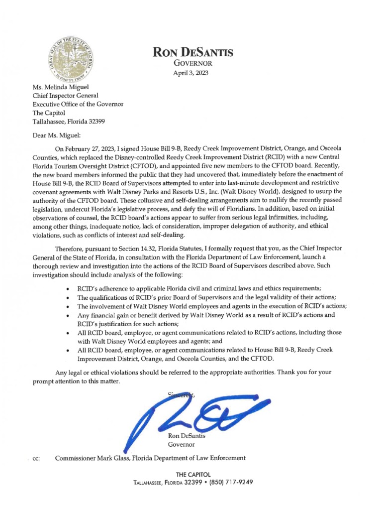 RCID Investigation Letter | PDF