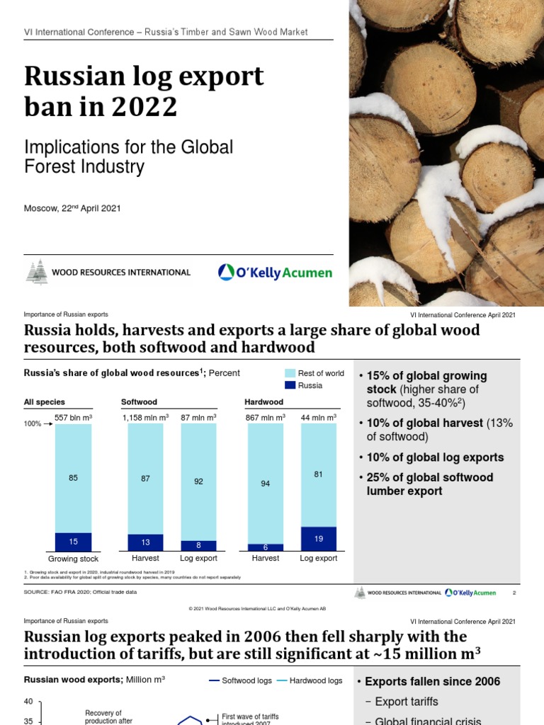 2021 - 04 Russian Log Export Ban - VI International Conference | PDF ...