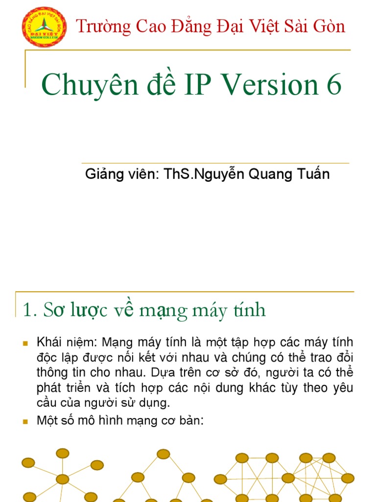 Chuyên đề IP Version 6 | PDF
