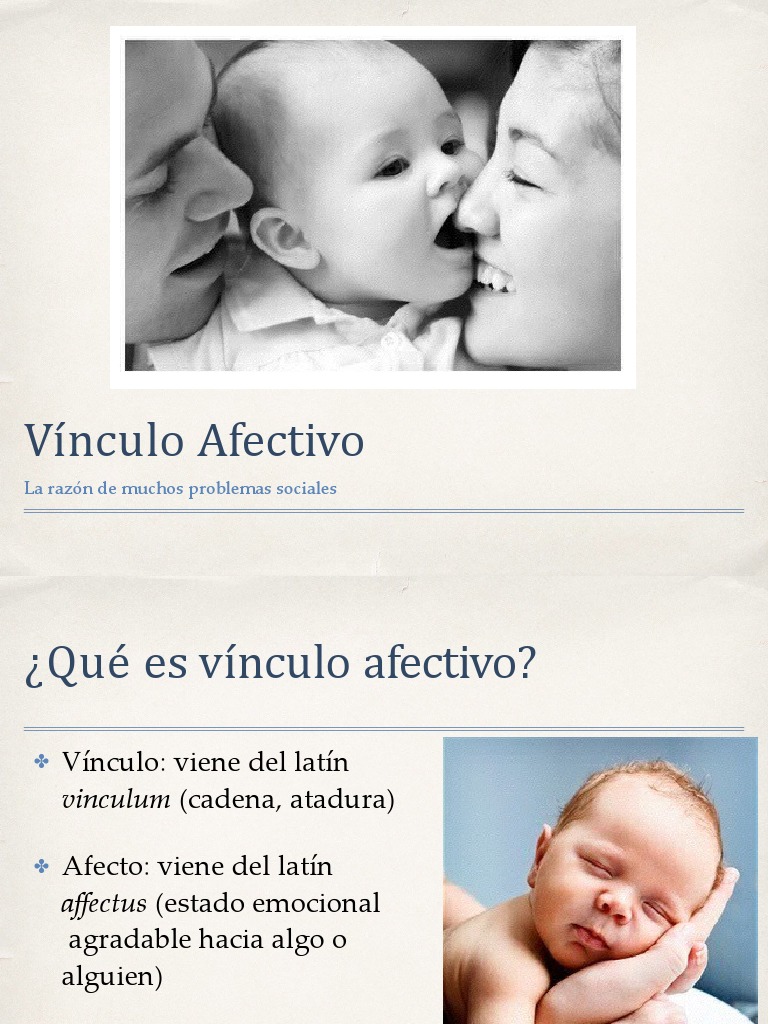 Vinculo Afectivo | PDF | Conceptos psicologicos | Sicología