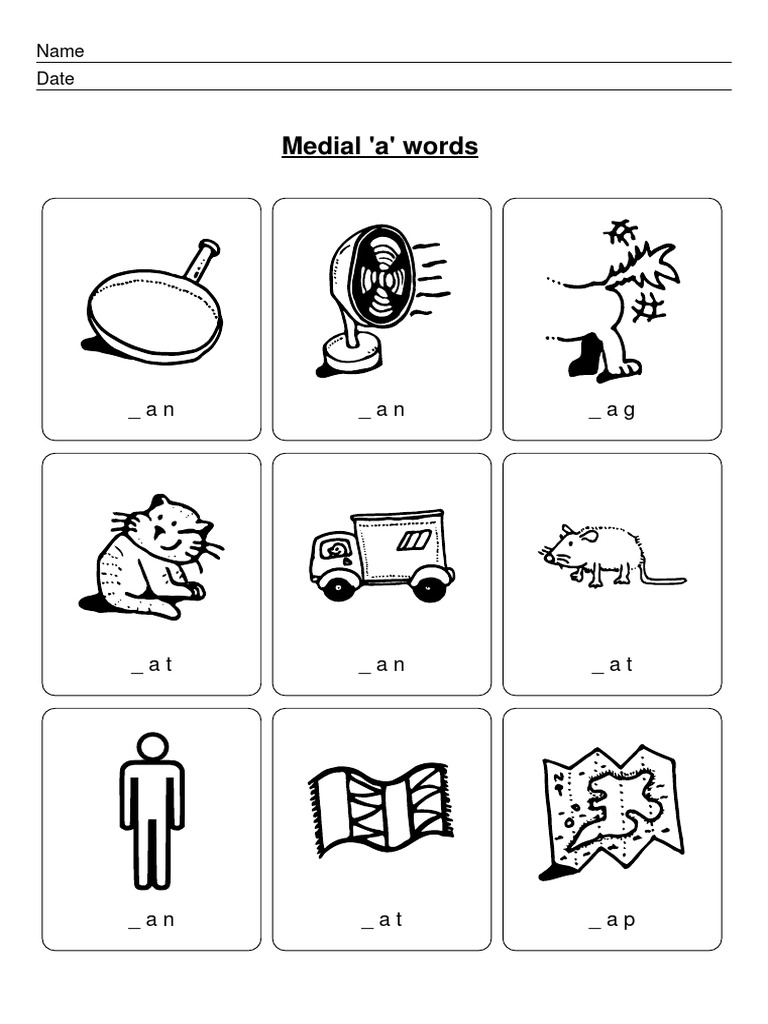 KG English Initial Sound Worksheets | PDF