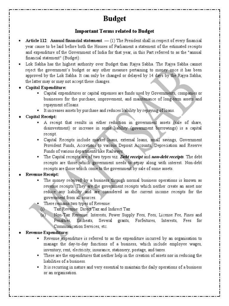 Budget Pdf Government Budget Balance Budget