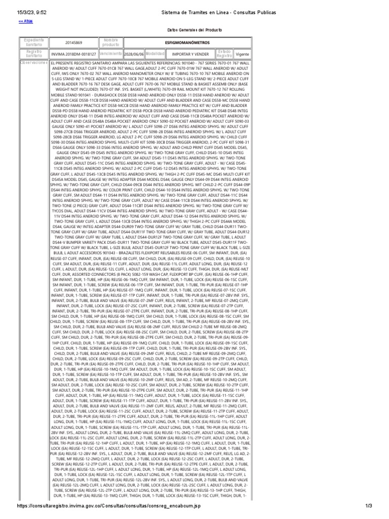 Tensiometro Welch Allyn | PDF | Pressure Measurement | Mechanical Engineering