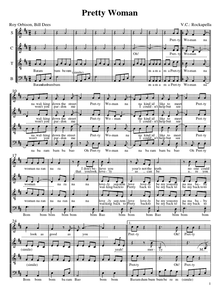 Pretty Woman: Roy Orbison, Bill Dees V.C.: Rockapella | PDF