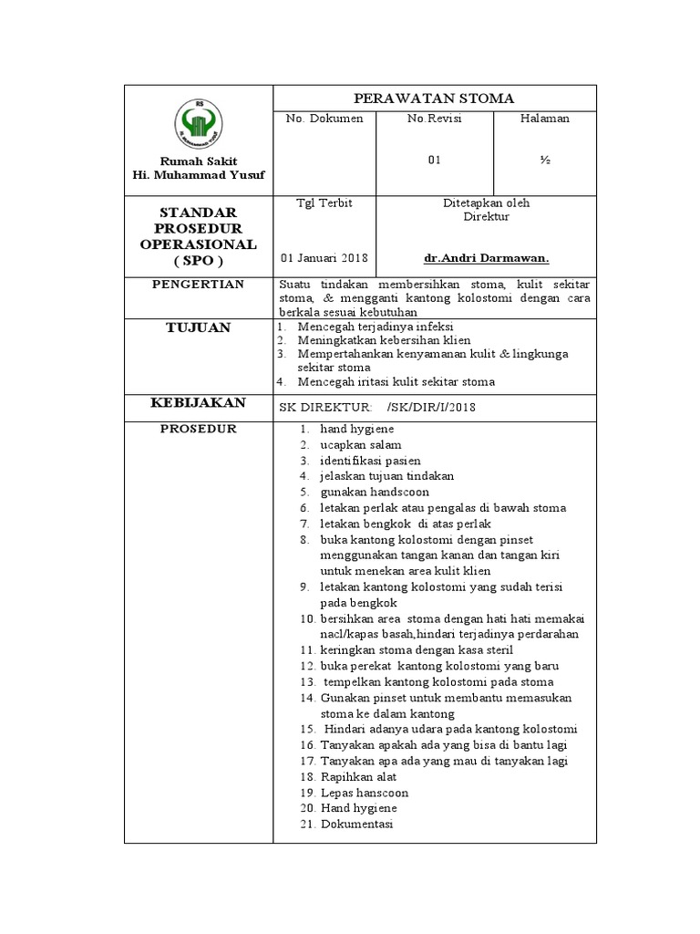 Spo Perawatan Stoma | PDF