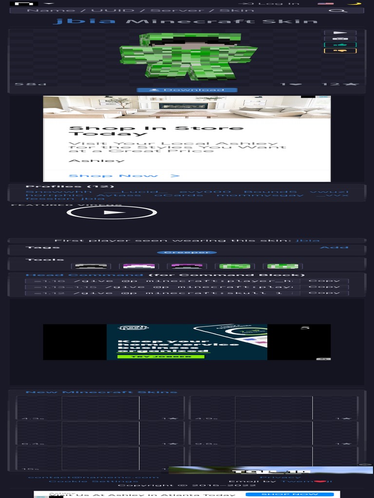 Shop in Store Today: Minecraft Skin | PDF