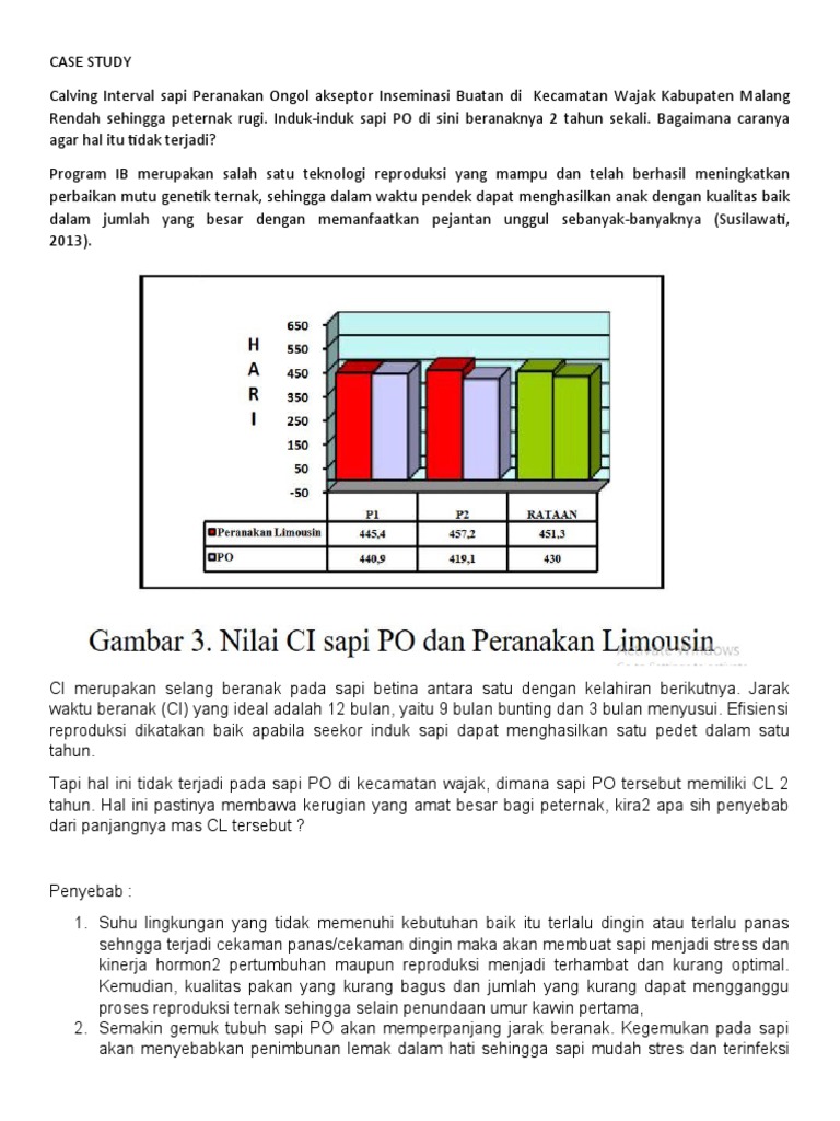 Optimalkan Calving Interval Sapi PO Malang | PDF