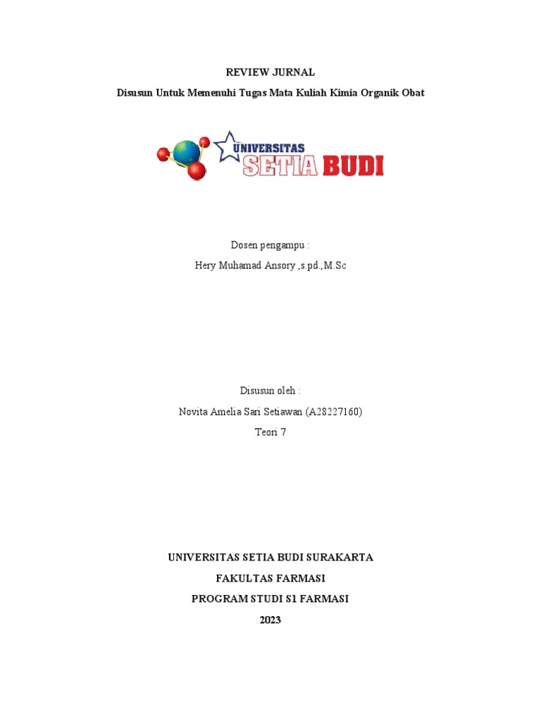Review Jurnal Synthesis of A Novel Chalcone Derivative From Myristicin ...