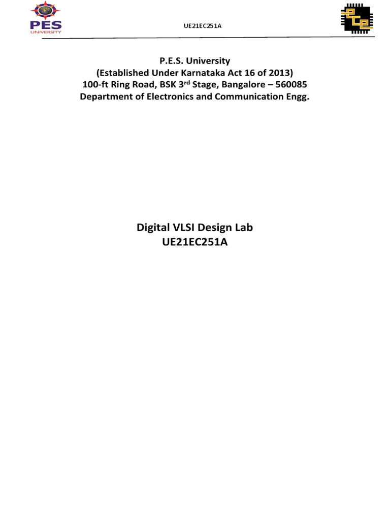 DVLSI Lab EXPT1 Manual | PDF | Cmos | Mosfet