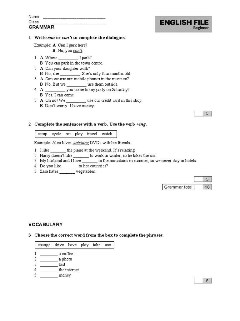 Test Beg 1 | PDF | Linguistics