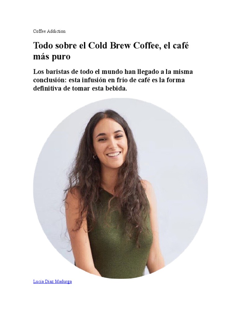 Coffe Cold Brew | PDF | café | Agua