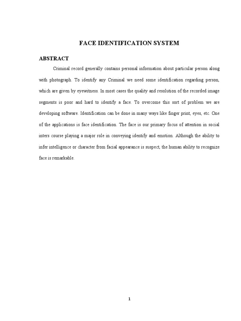 Face Identification System | PDF | Unified Modeling Language | Use Case