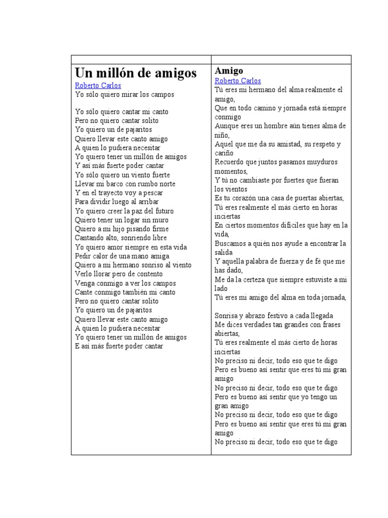 Un Millón de Amigos | PDF