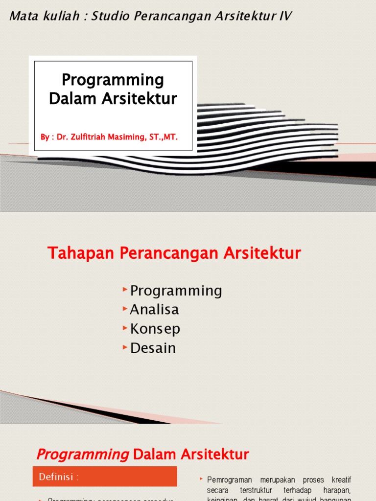 Programming Dalam Arsitektur - 03 STUPA 4 (Autosaved) | PDF | Teknologi ...