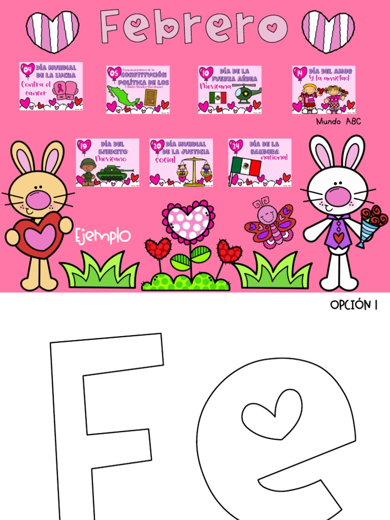 Banner Febrero e Imagenes para Periodico Mural | PDF