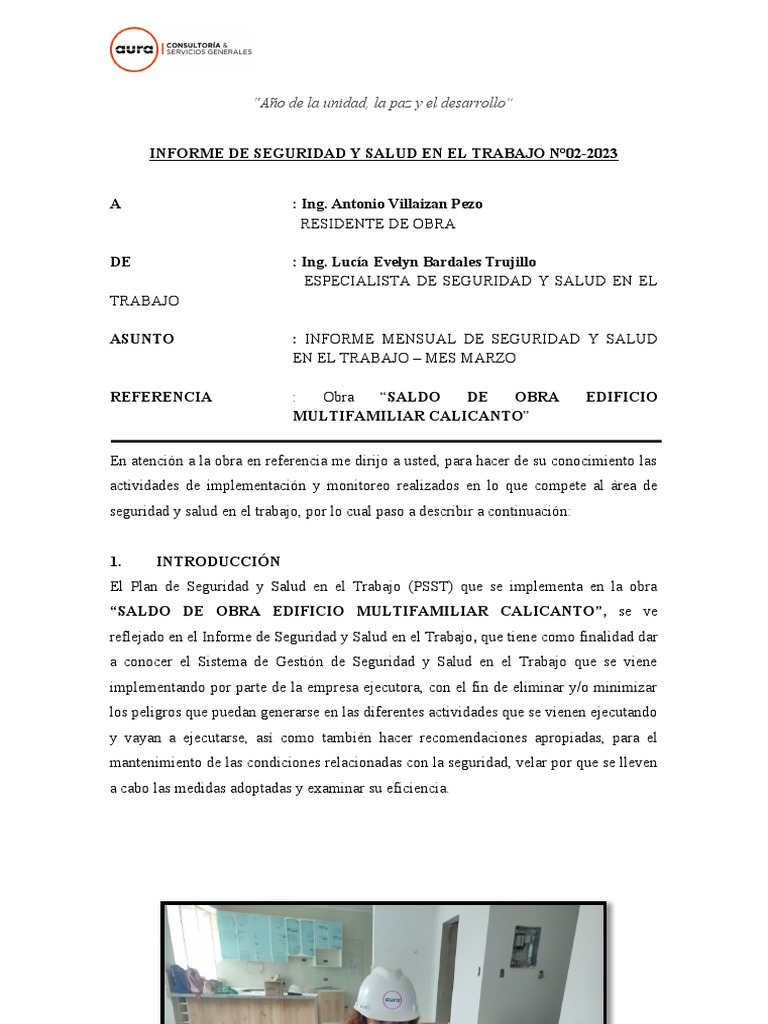 INFORME DE SST | PDF