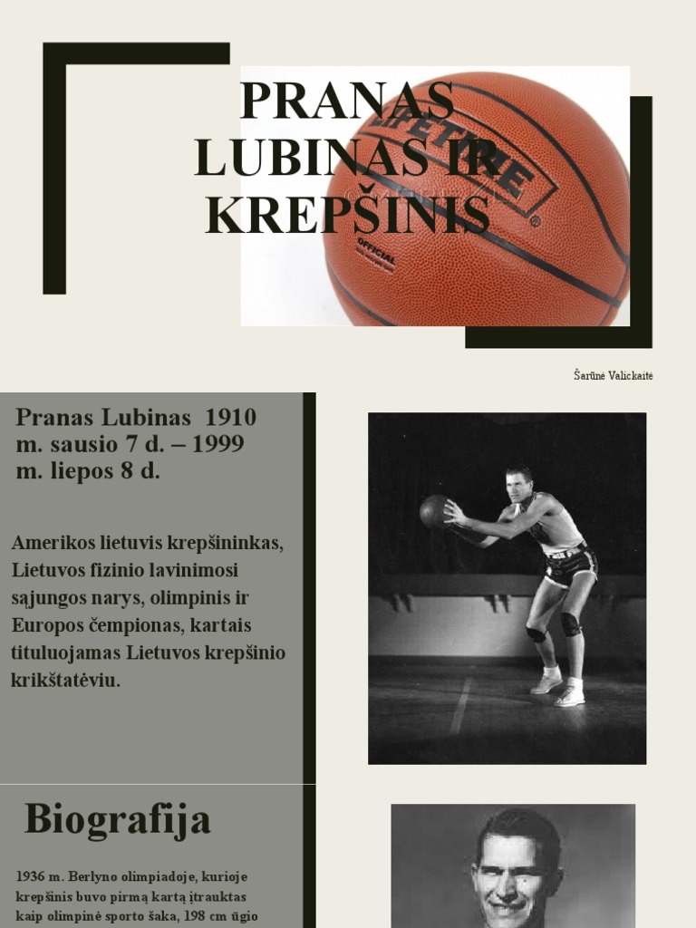 Pranas Lubinas Ir Krepšinis | PDF