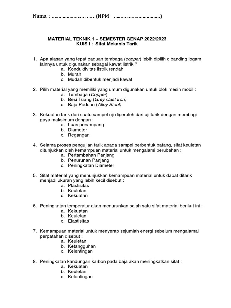 Latihan Tarik | PDF