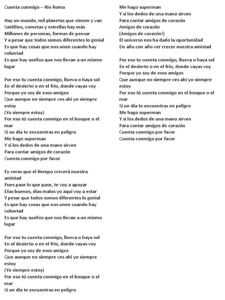 Cuenta Conmigo | PDF