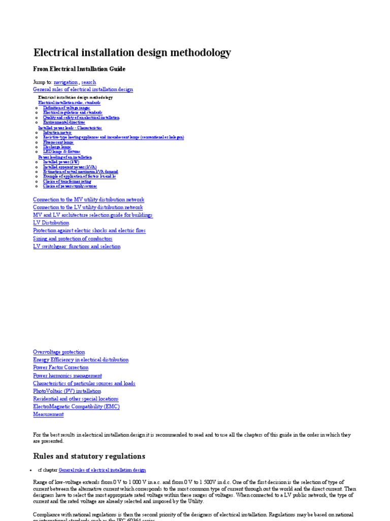 Electrical Installation Design Methodolo | PDF | Electric Power ...