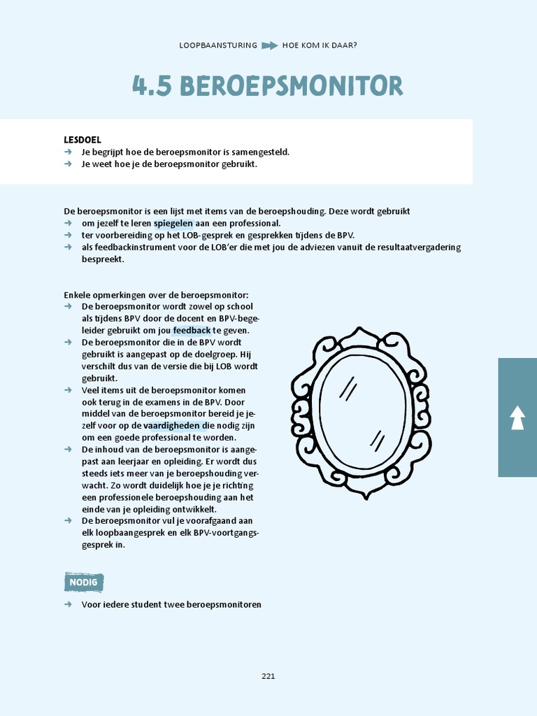 4.5 Beroepsmonitor: Loopbaansturing Hoe Kom Ik Daar? | PDF