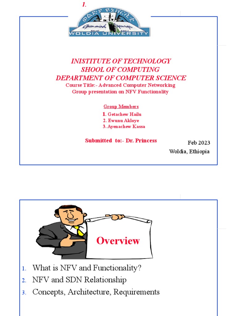 Course Title:-Advanced Computer Networking Group Presentation On NFV Functionality | PDF ...