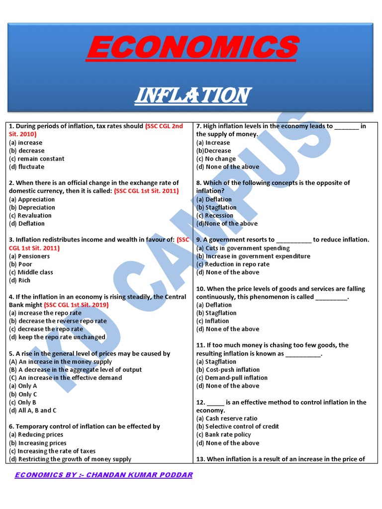 Chandan Eco Inflation Eng 1 | PDF | Inflation | Money